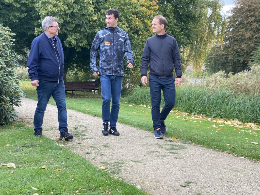 Walk and talk with a new local sponsor, Jesper and Carlo Lorentzen ...